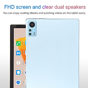 10.1 Inch 2 in 1 Tablet 8GB 256GB, 8 Core CPU, 5G, 4G Network Support with Keyboard Case, Blue (US Plug)