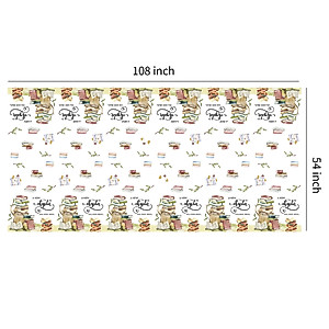 APOWBLS Storybook Baby Shower Decorations Tablecloth - A New Chapter Will Soon Begin Book Theme Party Supplies Table Cover, Library Reading Book Club Decoration Table Cloth - 3Pack (54in x 108in)