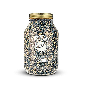 Pilot Knob Comforts Blue Bounty Gourmet Popcorn Kernels for Popcorn Machines, Microwave and Air Popper Popcorn Maker – Non-GMO, Fresh Heirloom Hull-Less Popcorn Seeds, Gift Set – 3 Jars (32 Oz Each)