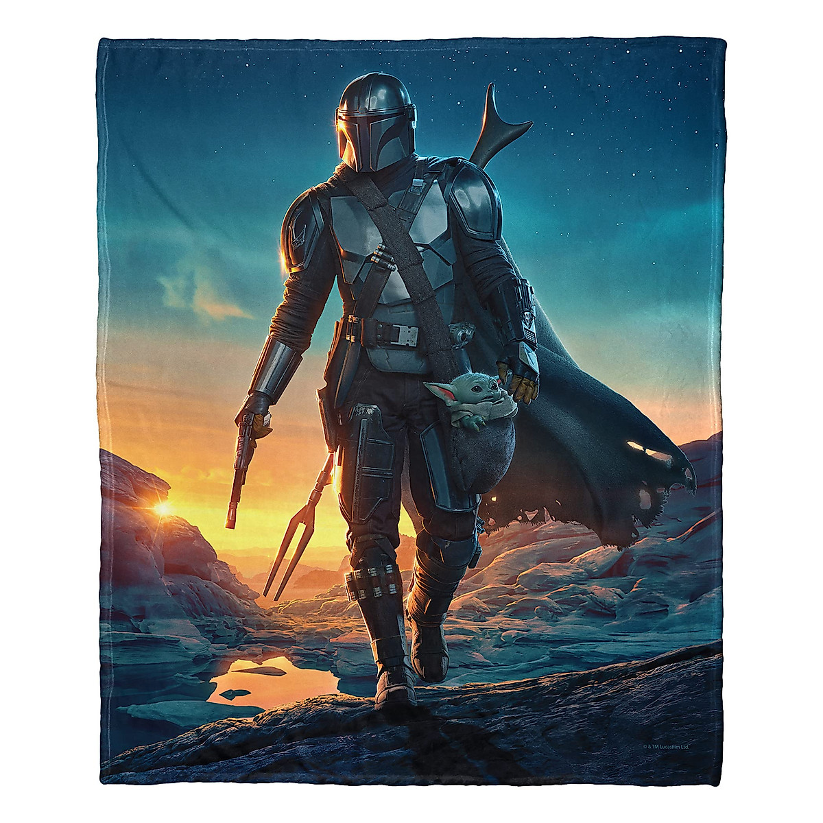 Northwest Star Wars - The Mandalorian Silk Touch Throw Blanket, 50" x 60", Nightfall