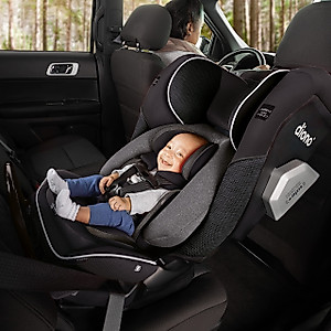 Diono Radian 3QXT 4-in-1 Rear and Forward Facing Convertible Car Seat, Safe Plus Engineering, 4 Stage Infant Protection, 10 Years 1 Car Seat, Slim Fit 3 Across, Jet Black