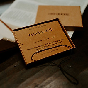 Sterling Silver Christian Bracelets for Women | Matthew 6:33 Bible Verse Morse Code | S925 Bracelets Inspirational Gifts for Women