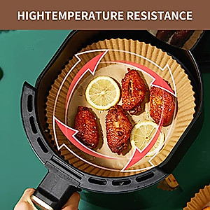 Air Fryer Disposable Paper Liner -150PCS Parchment Paper Baking-Oil-proof Water-Proof,Parchment Paper Liners Air Fryer Rounds-Cooking Baking Paper Air Fryer(150PCS-6.3Inch)