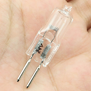 SQXBK 10PCS G5.3 Halogen Bulbs 24V 50W Halogen Bulbs JC Bi-Pin Base Light Halogen Lamp Halogen Light Bulb Halogen Light Bulb for Scented Lamps Tart Oil Warmers Home Lighting Clear Glass Lens