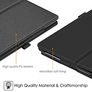 Fintie Case for Onn. 10.1" Tablet Pro (Model: 100003562), Premium Vegan Leather Folio Protective Stand Cover with Pencil Holder for Onn 10.1 inch Pro Tablet - Black