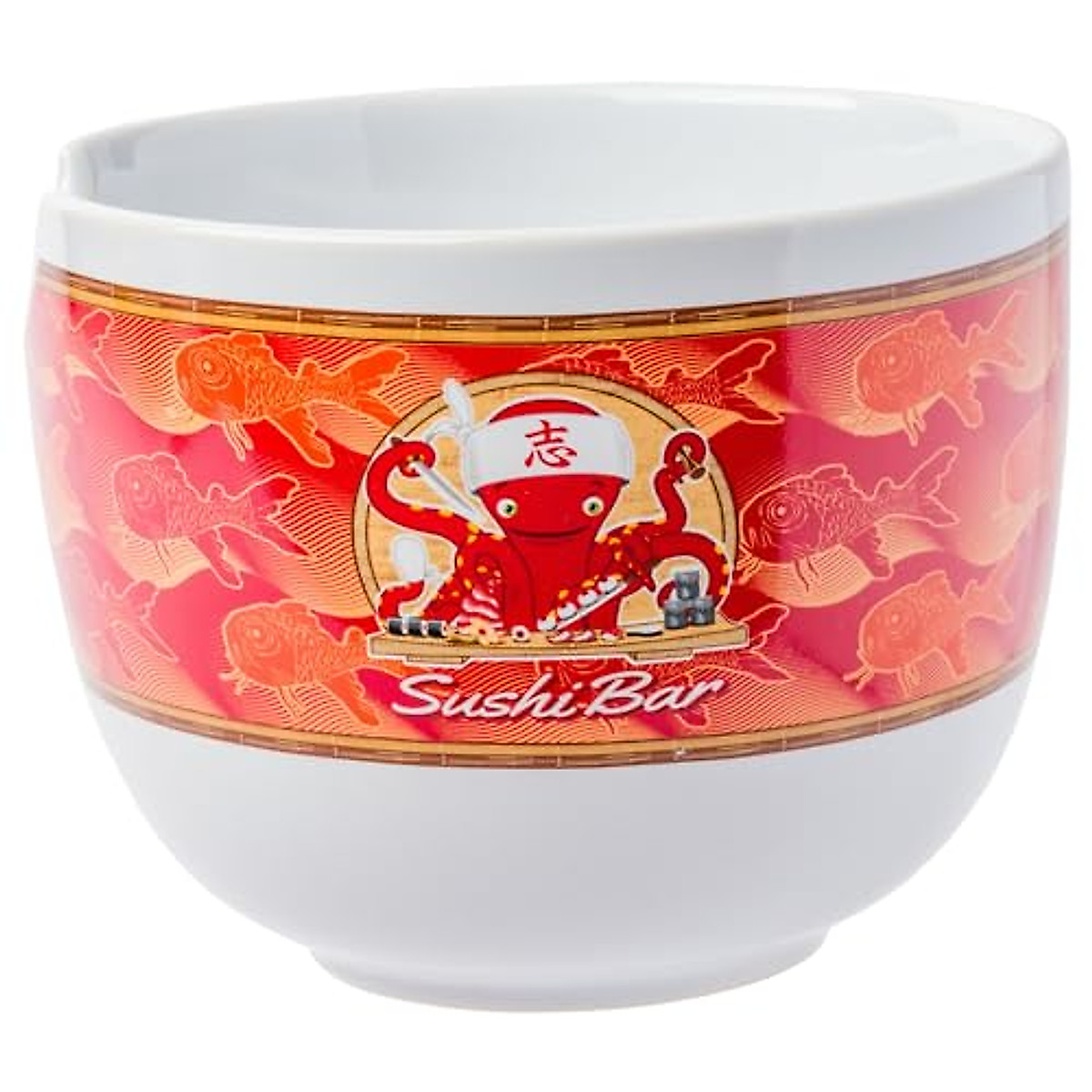 Silver Buffalo Disney Pixar Monsters Inc Harryhausen's Octopus Chef Sushi Bar Ceramic Ramen Noodle Rice Bowl with Chopsticks and Spoon, Microwave Safe, 20 Ounces