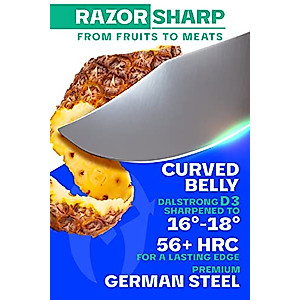 Dalstrong Barong Chef Knife - 7 inch - Gladiator Series Elite - Razor Sharp Kitchen Knife - Forged High Carbon German Steel - Full Tang - w/Sheath - NSF Certified