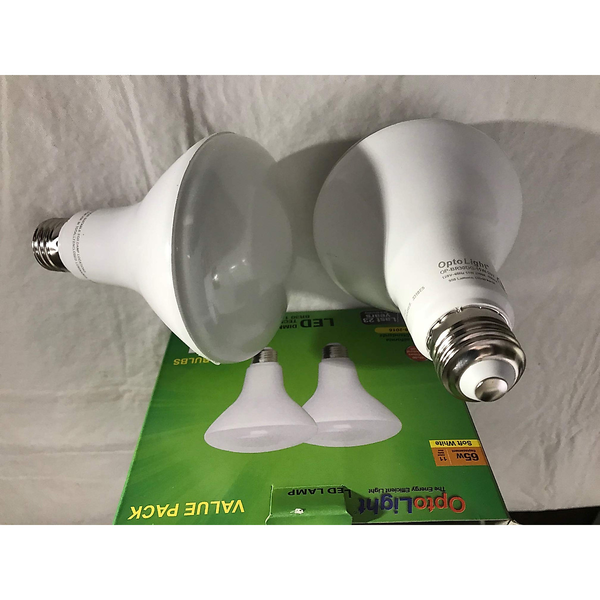 Pack of 2 OptoLight 11W 65W BR30 Dimmable Replacement
