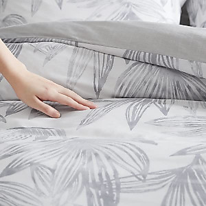 Tommy Bahama- King Duvet Cover Set, Reversible Cotton Bedding Set, Includes Matching Sham(s) with Bonus Throw Pillow Covers (Kayo Grey, King)