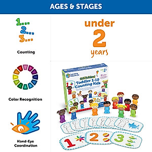 Learning Resources Skill Builders! Toddler 1-10 Counting Kids, Educational Toys, Toddler Activities, Color Teaching Toys, 20 Pieces, Age 2+