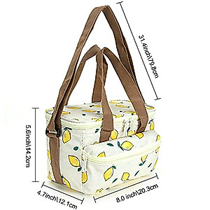 Vomgomfom Lunch Bag Box with Adjustable Shoulder Strap - Portable Lunch Bag, Foldable Lunch Bag for Travel