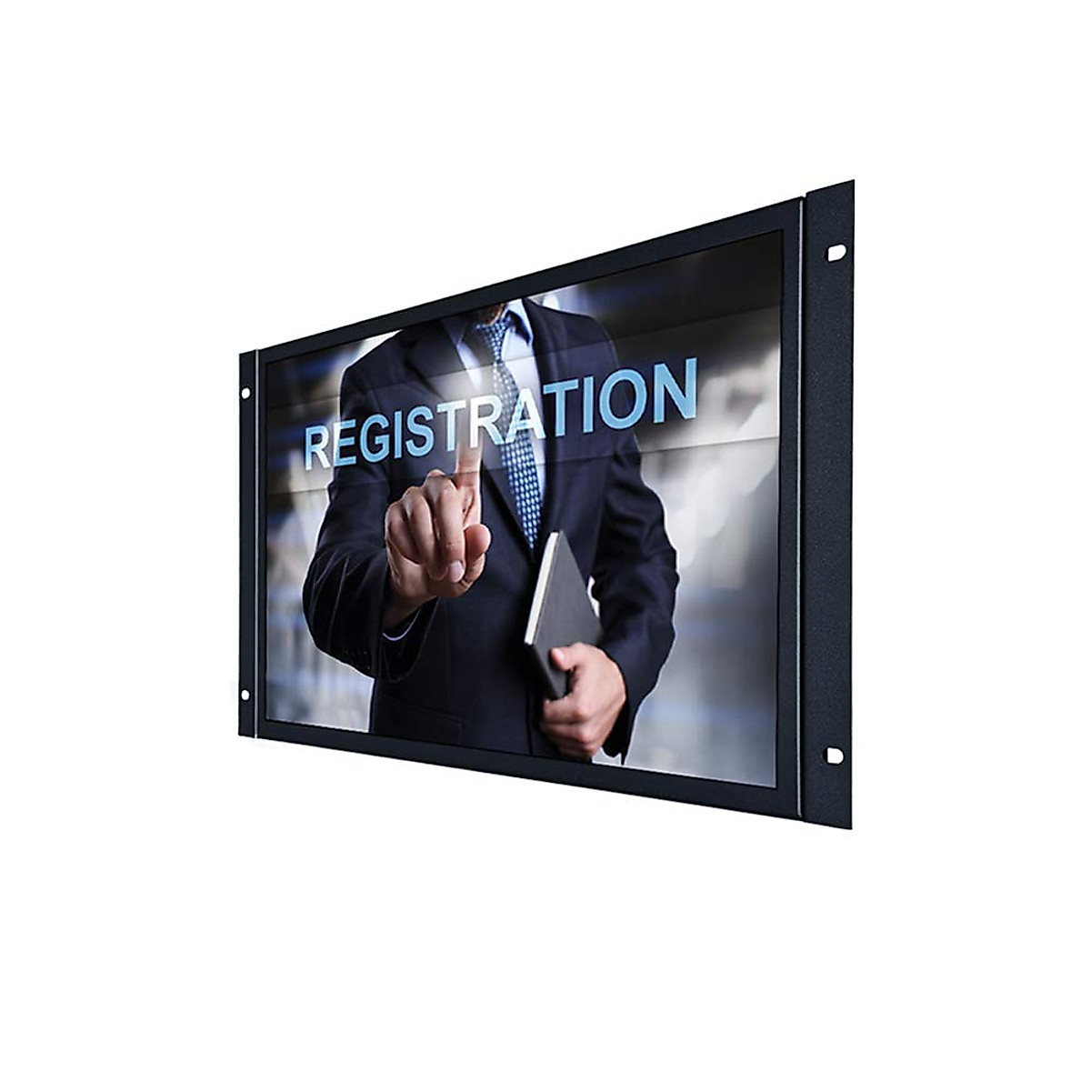 iChawk 19'' inch PC Monitor 1440x900 16:10 Widescreen HDMI-in USB Mteal Case Embedded Open Frame Wall-Mounted Industrial 4 Wires Resistive Touch LCD Screen Display with Built-in Speaker K190MT-592R