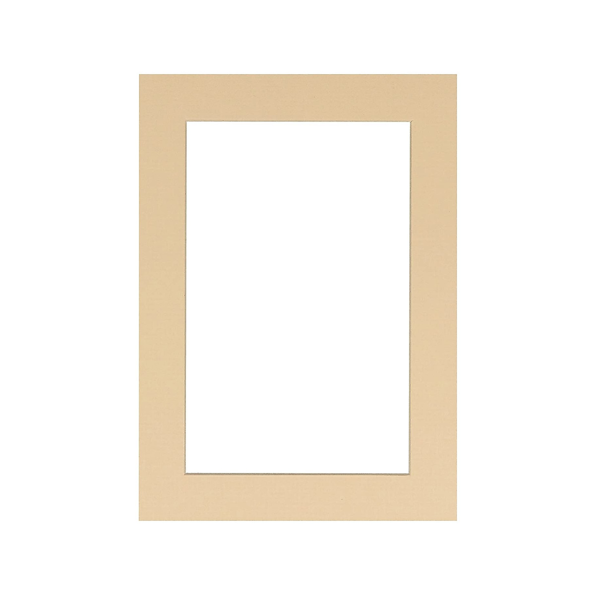 16x20 Mat Bevel Cut for 14x16 Photos - Acid Free Beige Precut Matboard - For Pictures, Photos, Framing - 4-ply Thickness