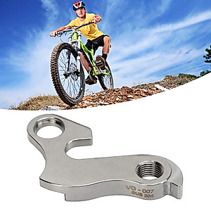 Tissting Universal Bike Rear Derailleur Hanger, Bike Tail Hook with Screw, Stainless Steel Bike Derailleur Hanger Frame Gear Tail Hook for Mountain Road Bikes