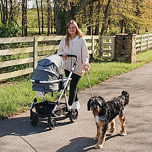 Mompush Meteor2 Baby Stroller 2-in-1 with Bassinet Mode - Compatible with Infant Car Seat, Adapter Included - Stable Bassinet Stroller Combo, Full-Size Baby Strollers for Family Outings