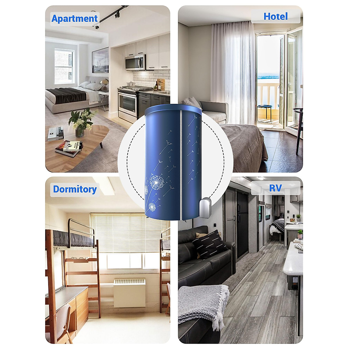 KASYDoFF Portable Dryer, 46Inch -1000W Portable Clothes Dryer, Travel Portable Dryer Machine for Clothes with Timer, Mini Dryer for Apartment, Home, RVs