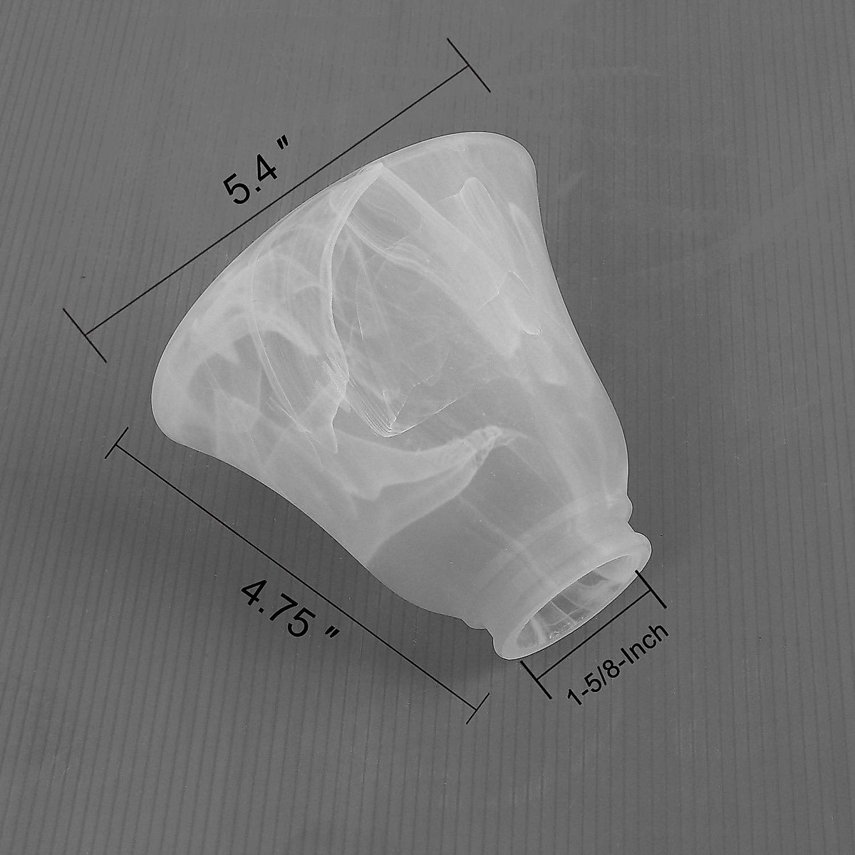 Anmire 3 Pack Alabaster Glass Shade, Bell Shaped Light Fixture Replacement Globe or Cover with 2-1/8-Inch Fitter for Ceiling Fan Light Chandelier Wall Sconce G0106-Bell Frosted Glass Shade 3 Pack