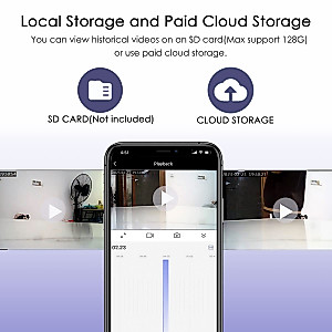 Hidden Camera Detector 1080P WiFi Security Nanny Cam with Motion Detection, 1080P Clock for Home Office