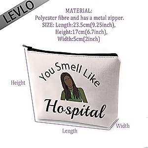 LEVLO Stars Fans Gifts You Smell Like Hospital Makeup Bags Housewives Gifts (You Smell Like Hospital)