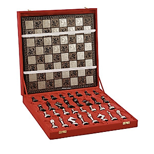 Luxury & Decorative Premium Chess Board Game Set | 14 x 14 Inches | Multicolor | Collectible & Handmade Chess Set for Professionals & Adult for Tournament/for Gifting by INDUS LIVING