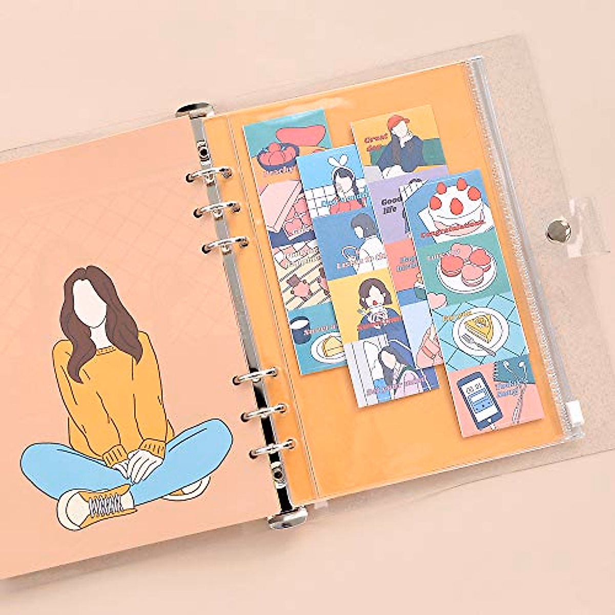 Monolike A5 FALL IN NEWTRO Diary Set, Tennis - Academic Planner Weekly & Monthly Planner with PVC Cover, Zipper bag, Sticker
