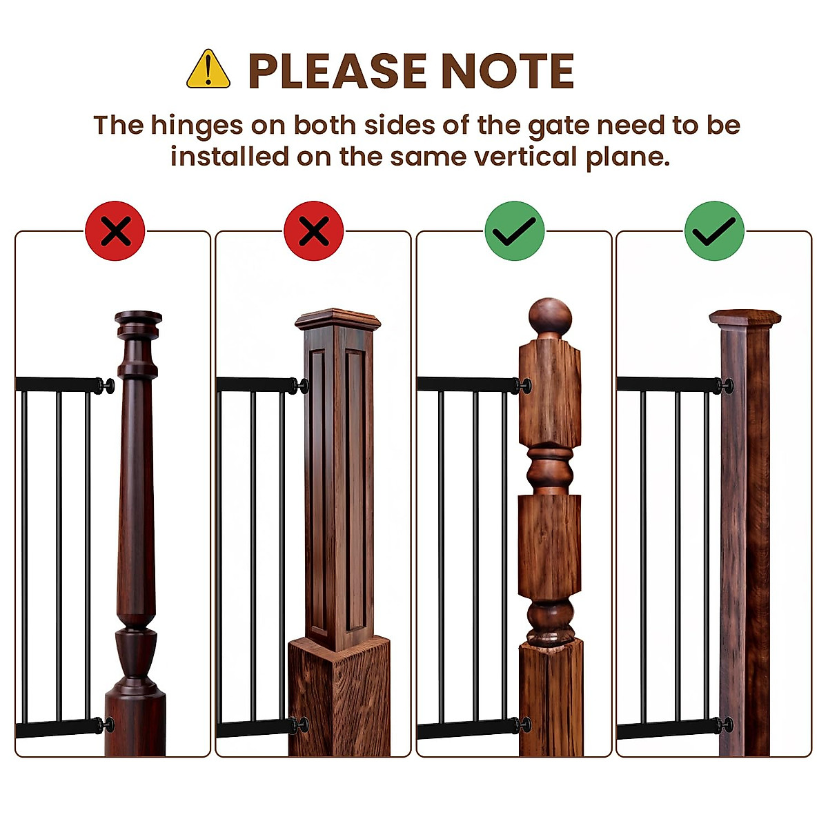Mumeasy 36" High Extra Tall Dog Gate, 29.6"-40.5" Wide Pressure Mounted Tall Baby Gate for Dog, Auto Close Pet Gate with Door for Stairs,Doorways,House,Black