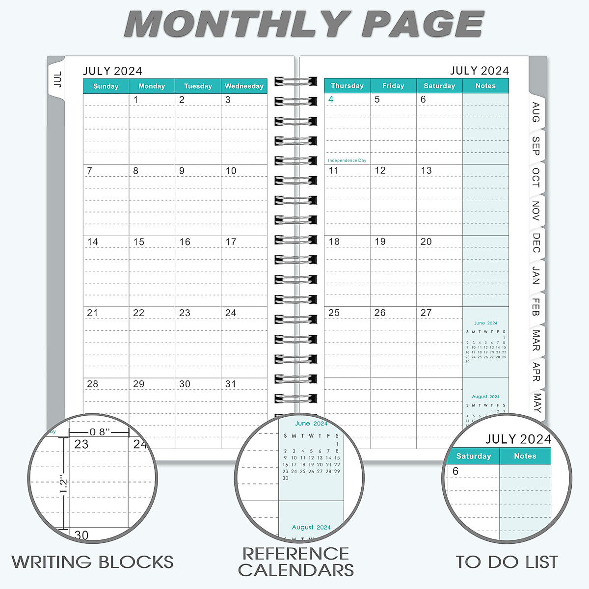 2024-2025 Pocket Planner/Calendar - Weekly & Monthly Pocket Planner, JUL. 2024 - Jun. 2025, 6.8" x 4.3", Strong Twin - Wire Binding, plastic cover