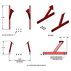 Moroso 62080 Cylinder Head Work Stand and Speedway Motors SBC/BBC Storage Stands, 2pc Cylinder Head and 2pc SBC/BBC Storage Stands, Easy Disassembly for Storage