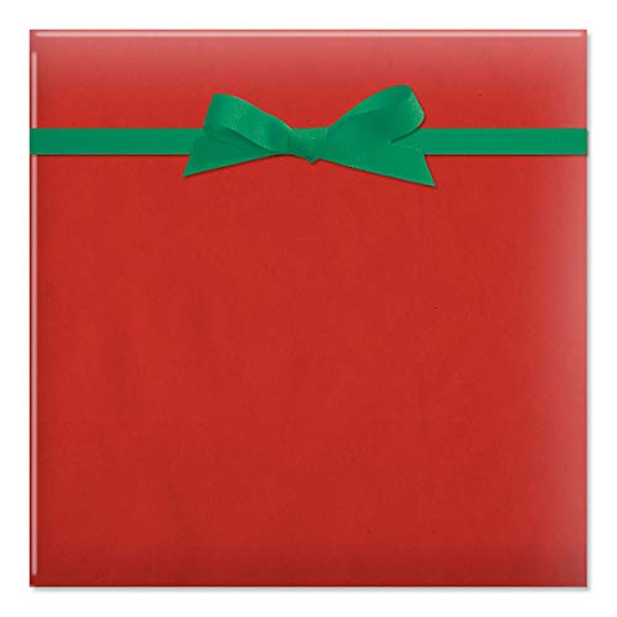 Red Plain Kraft Jumbo Roll Gift Wrap - 61 sq ft, Heavyweight, tear-resistant wrapping paper for Christmas, Valentine's Day, All Occasion Crafts