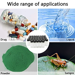 Newzoll 45Pcs 10ml Small Empty Glass Vials, Clear Liquid Sample Glass Bottles Jars, Mini Glass Thread Cap Bottles with Write-on Spot and 10 Funnels