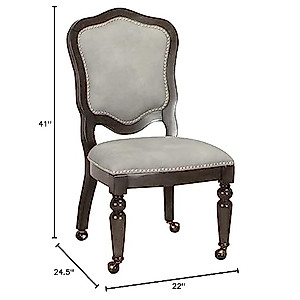Sunset Trading Vegas Game and Dining Chair, Gray/Black/Off-white