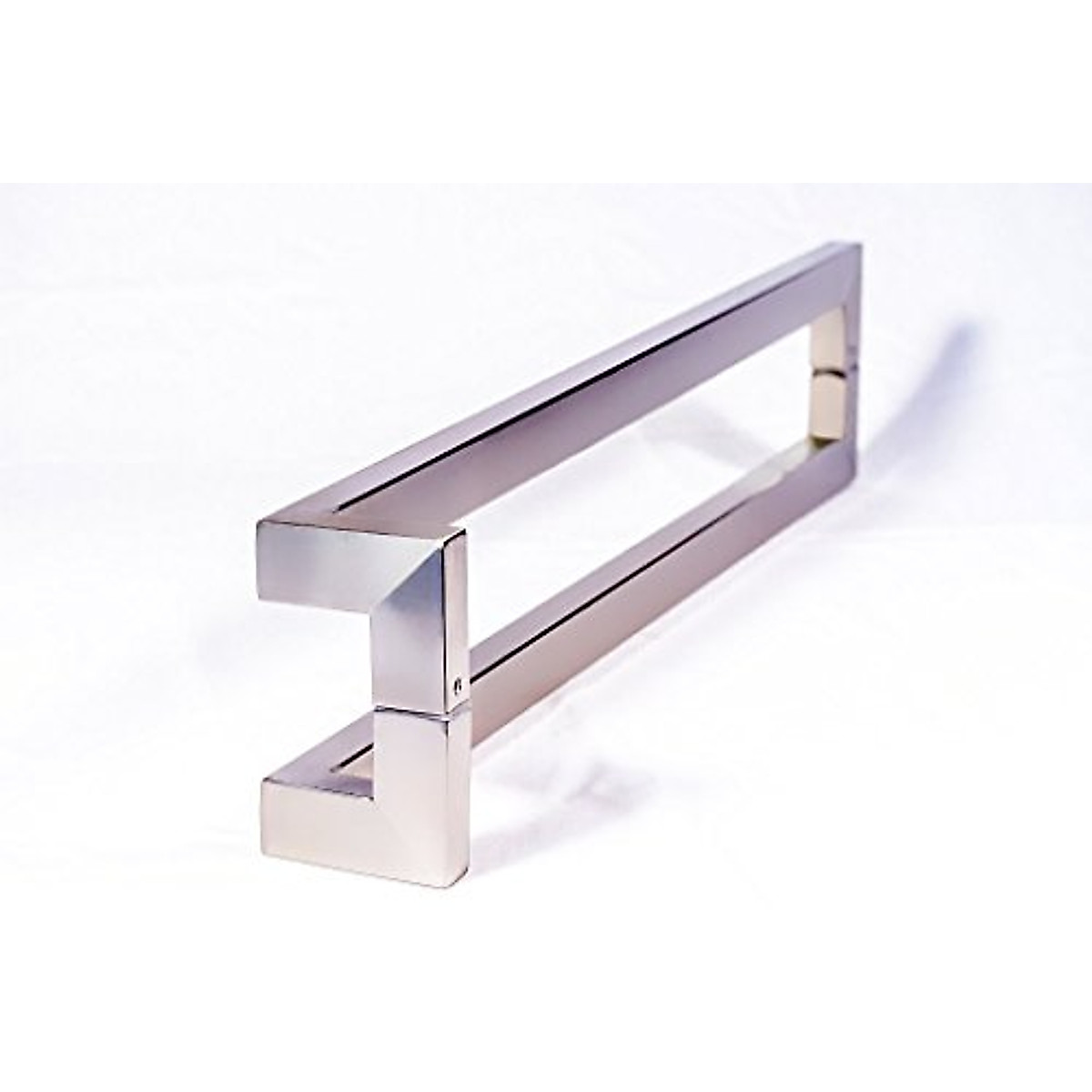 24 Inch Square Rectangle Flat Shape Stainless Steel Modern Contemporary Entry Door Handle Bar Pull Shower Glass Sliding Barn Door Entrance Interior Exterior Door Pull Push Brush Nickel Satin Finish