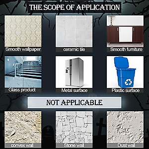 Vanleonet Halloween Window Clings Decals for Window Glass,Double-Side Spooky Removable Window Sticker for Halloween Party Decoration