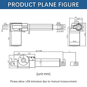 JQDML 32 Inch 32" Long Stroke Linear Actuator 24V 1320lbs/6000N Heavy Duty Speed 0.2"/sec Electric Actuator with Mounting Brackets for Massage Bed, Table Lift, Window Opener,Door Opener