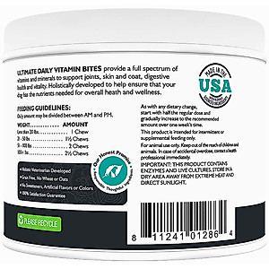 Only Natural Pet Ultimate Daily Vitamins - Complete Multivitamin Supplement for Dogs Balanced Health & Vitality - Senior Small & Large Canine Food Immune Digestive Support -60 Soft Chews (Pack of 1)