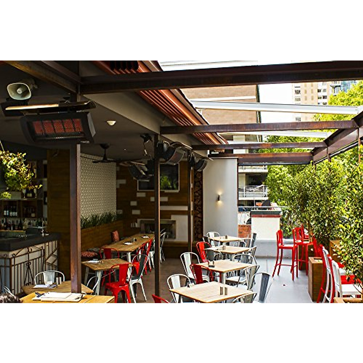 Bromic Heating Tungsten 500 Smart-Heat Gas 5 Burner Radiant Infrared Patio Heater, Natural Gas, 43000 BTU