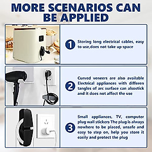 12pcs Cord Organizer for Appliance Kitchen Appliance Cord Organizer Stick On Cord Holder Wrapper for Appliance, Usefull Kitchen Gadgets, Kitchen Appliance Accessories for Mixer Coffee Maker Air Fryer