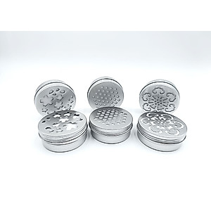 Aukousn, 12 Pack 2 Oz Aluminum Tins With Lids Empty Storage Containers for Air Freshener 3 Styles