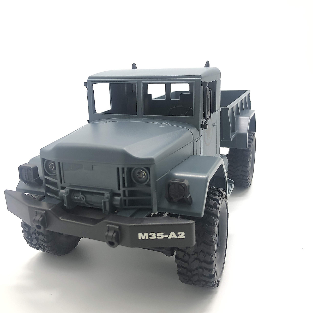 Gray 1/16 2.4G 4WD Off-Road RC Military Truck Rock Crawler Army Car (Model M35-A2)