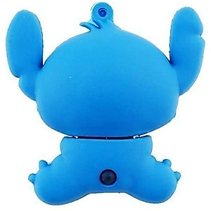 Novelty Stitch Blue Shape Design 64GB USB 2.0 Flash Drive Cute Memory Stick Stitch Keychains Thumb Drive Data Storage Pendrive Cartoon Jump Drive Gift…