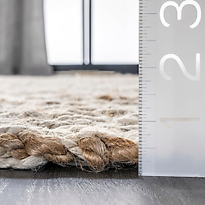 nuLOOM Vania Chevron Jute Area Rug, 5x8, Off-White