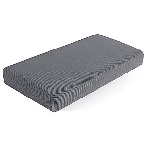 SUBRTEX Stretch Couch Cushion Cover, Sofa Cushion Furniture Protector, Couch Seat Slipcover, High Elasticity for RV Living Room (Loveseat Cushion, Light Grey)