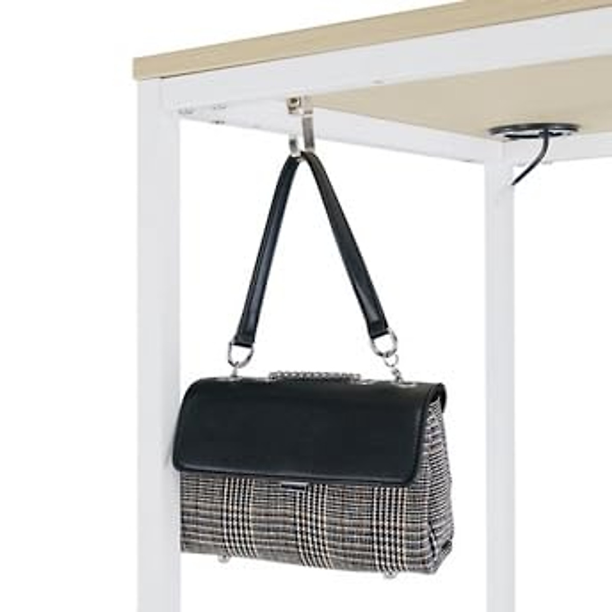 Brite Table Desk 30" W x 24" D x 30" H - Light Maple Top/White Steel Frame - Commercial Quality