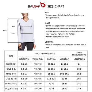 BALEAF Women's Long Sleeve Workout Tops Running Hiking Athletic Shirts Active T-Shirts Wicking Quick Dry Soft Lightweight Black Size S