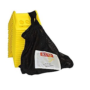 Mytee Products 20 Pack Yellow 4" Flatbed Edge Protectors with Carrying Case - 4" Winch Ratchet Straps Plastic Corner Protectors for Flatbed Cargo Load