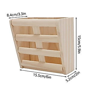 Rabbit Hay Feeder Guinea Pig Hay Rack Wooden Hay Holder for Small Pets Bunny Guinea Pig Chinchilla (Hay Feeder-B)