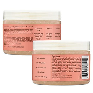 Shea Moisture Coconut & Hibiscus Hand & Body Scrub, 12 Oz, Pack of 2