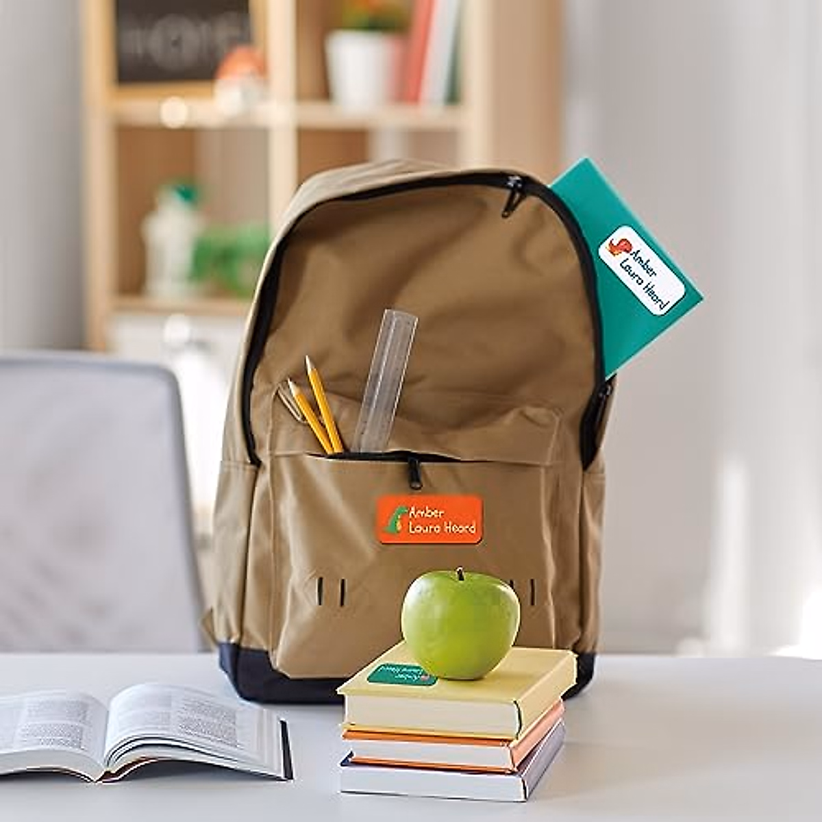 KOMVIOO 160 Custom Personalized Daycare Name Labels (4 Sizes) for Water Bottles, Lunch Boxes, and Clothing Labels Custom Waterproof Name Labels (Hearts)