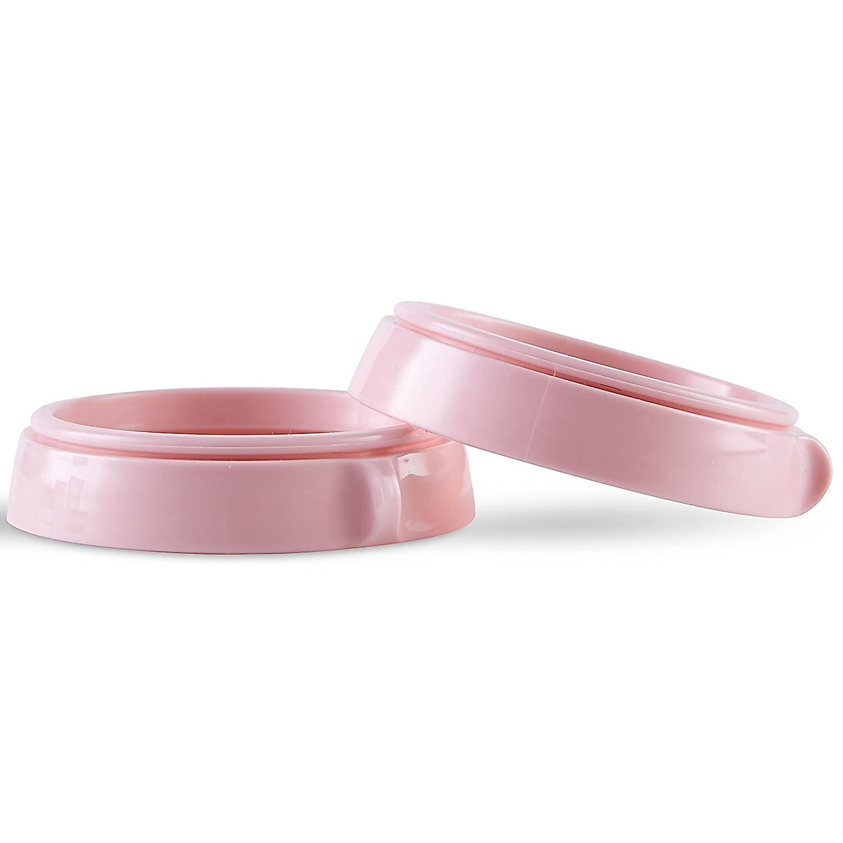 ROMIRUS Bottle Collars Rings Replacement for Comotomo Baby Feeding Bottles, 4 Count (Pink)