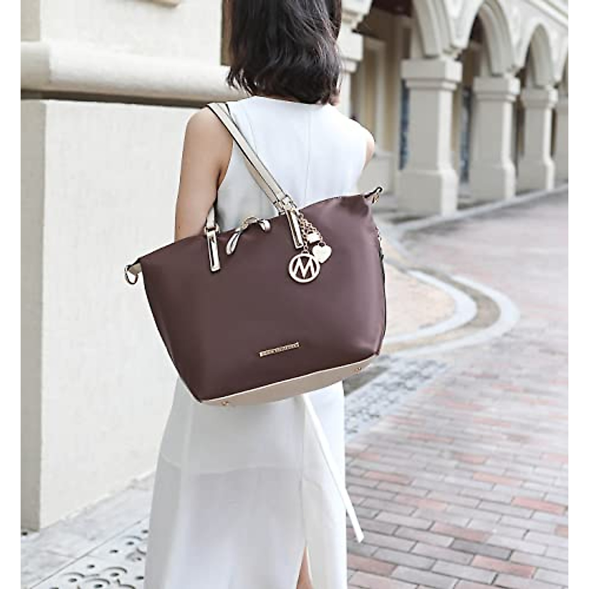 MKF Collection traveling Tote Bag, Shoulder Bag that Converts to Backpack